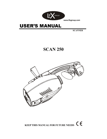 SCAN 250 User Manual | Manualzz