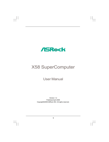 ASRock X58 SuperComputer User Manual | Manualzz