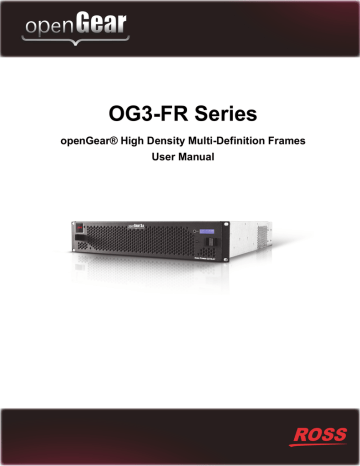 openGear frame OG3-FR Series User Manual | Manualzz