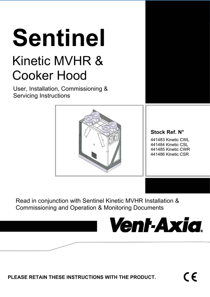 Vent-Axia Sentinel User, Installation & Maintenance Manual | Manualzz
