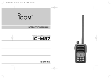 ICOM IC-M87 Owner Manual | Manualzz
