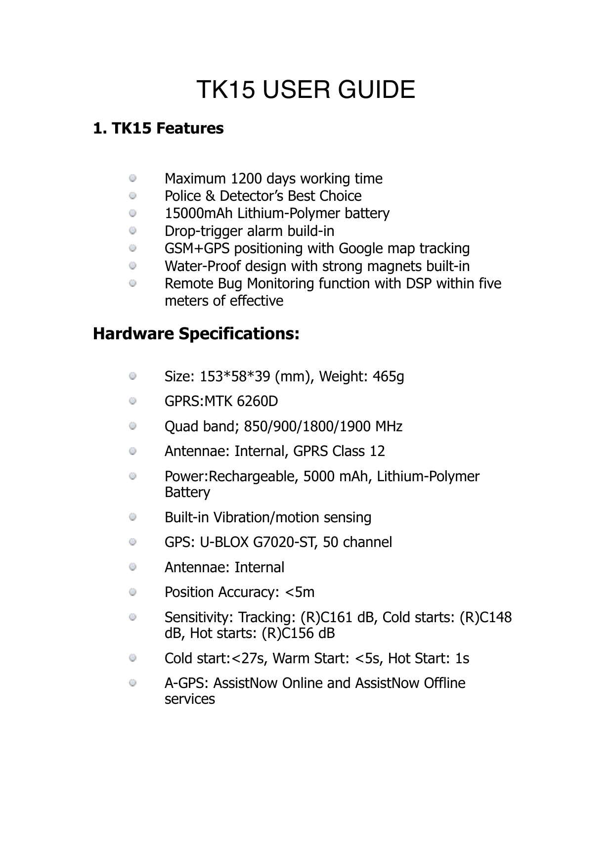 TK15 User Manual 141007 | Manualzz