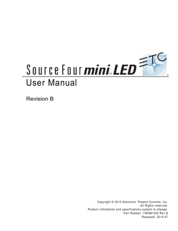 Source Four Mini LED User Manual | Manualzz