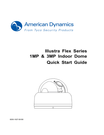 American Dynamics Illustra Flex Series Quick start manual | Manualzz