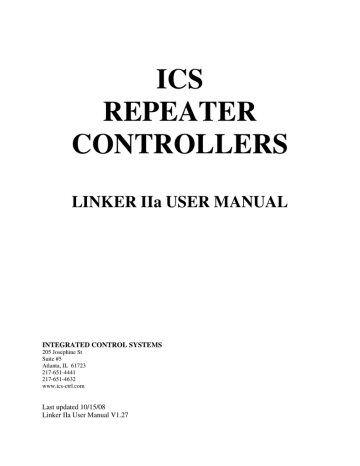Repeater Controller Linker IIa User Manual | Manualzz