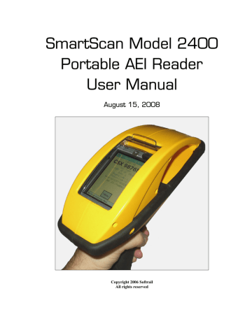 SmartScan 2400 Portable AEI Reader User Manual | Manualzz