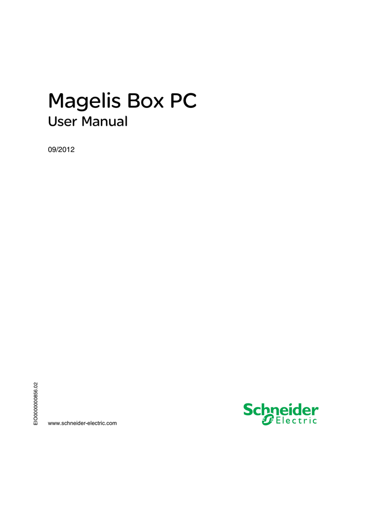 Schneider Electric Magelis Box PC User Manual | Manualzz