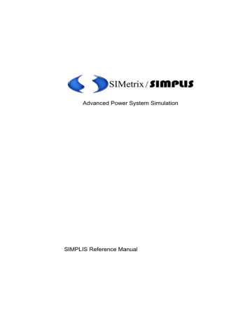 SIMPLIS Reference Manual - Power System Simulation | Manualzz