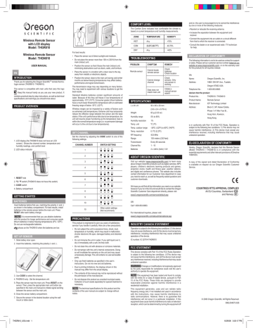 Oregon Scientific THGR810 Universal Remote User manual | Manualzz