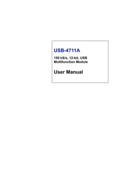 Advantech USB-4711A - Manual, User manual | manualzz.com