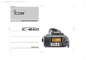 VHF marine transceiver IC M421 Instruction Manual | Manualzz