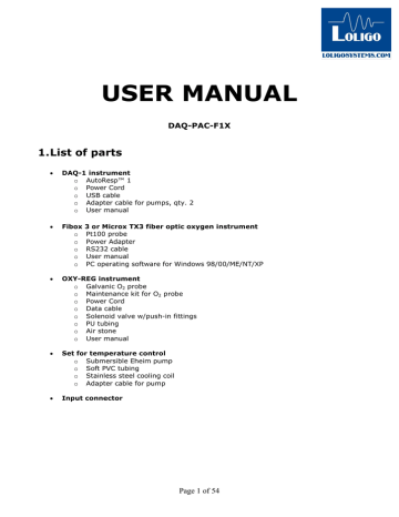DAQ-PAC F1X User Manual | Manualzz