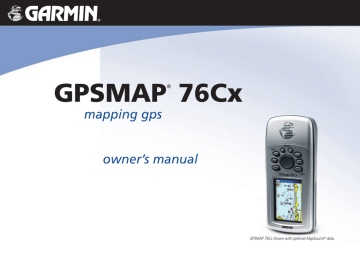 Garmin GPSMAP 76Cx Owner's Manual | Manualzz