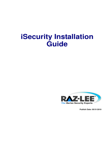 iSecurity Installation Guide | Manualzz