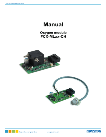 PEWATRON FCX-MLxx-CH Oxygen Module Manual | Manualzz