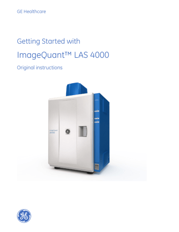 GE Healthcare ImageQuant LAS 4000 Getting Started | Manualzz