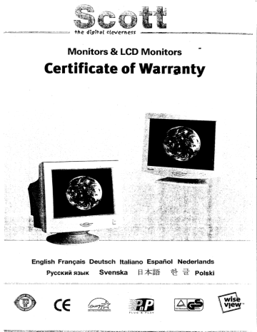 Scott LCD monitor 15 User Manual | Manualzz