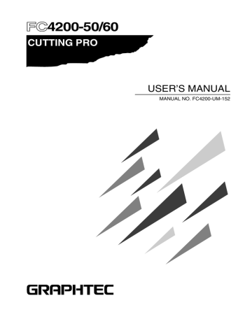 GRAPHTEC FC4200-50 User manual | Manualzz
