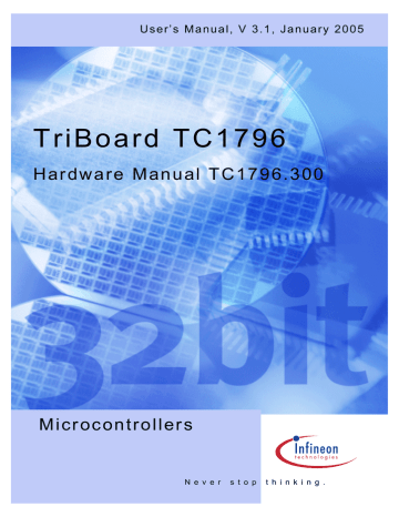 Infineon TriBoard TC1796 300 Hardware Manual | Manualzz