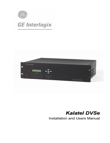 GE Interlogix Kalatel DVSe Installation and User Manual | Manualzz