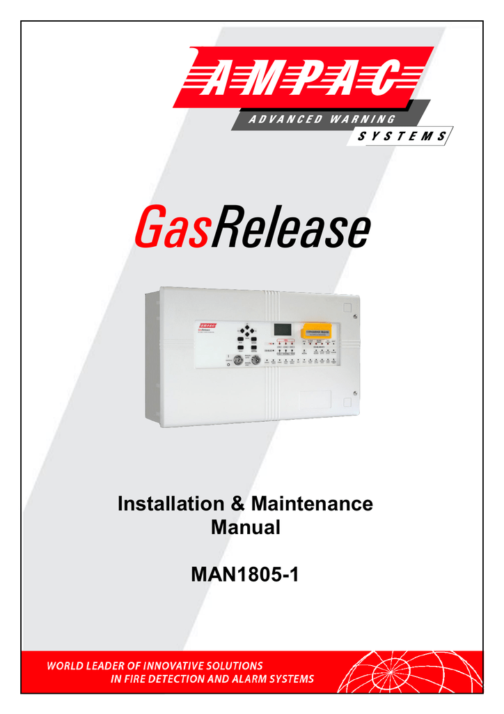 Ampac GasRelease Install & Maintenance Manual | Manualzz