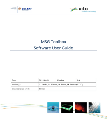 MSG Toolbox Software User Guide | Manualzz