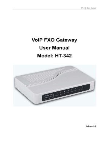 Easy Gateway HT-342 VoIP FXO Gateway User Manual | Manualzz
