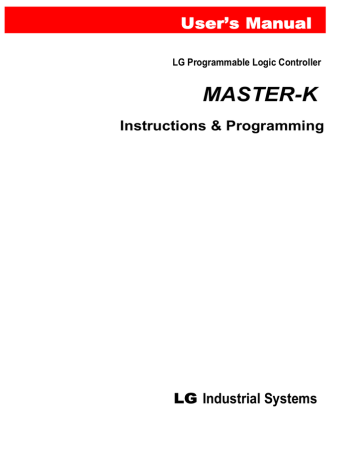 LG MASTER-K 1000S User's Manual | Manualzz