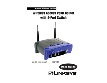 Linksys | BEFW11S4 | User manual | Wireless Access Point Router with 4-Port Switch | Manualzz