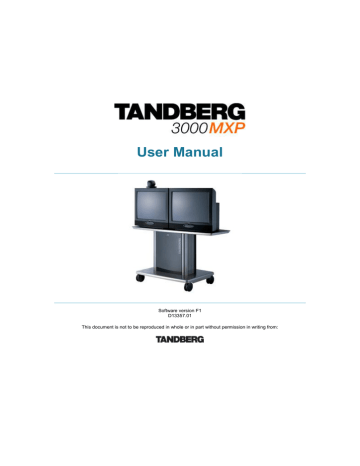 TANDBERG 6000 MXP Profile User manual | Manualzz
