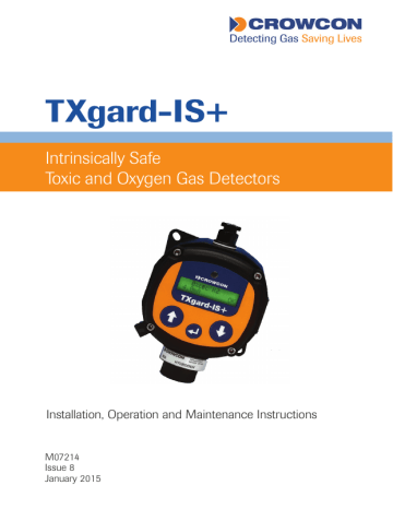 Crowcon TXgard-IS+ Fixed Gas Detector manual | Manualzz