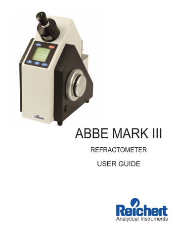 Reichert Abbe Mark III Refractometer User Guide | Manualzz