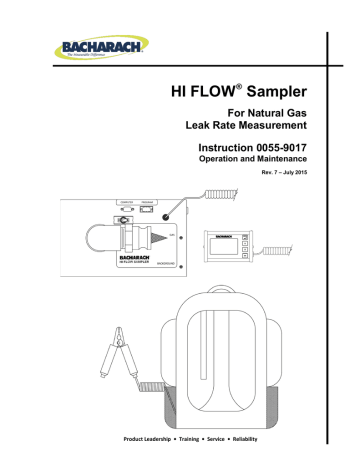 Bacharach Hi Flow® Sampler User manual | Manualzz