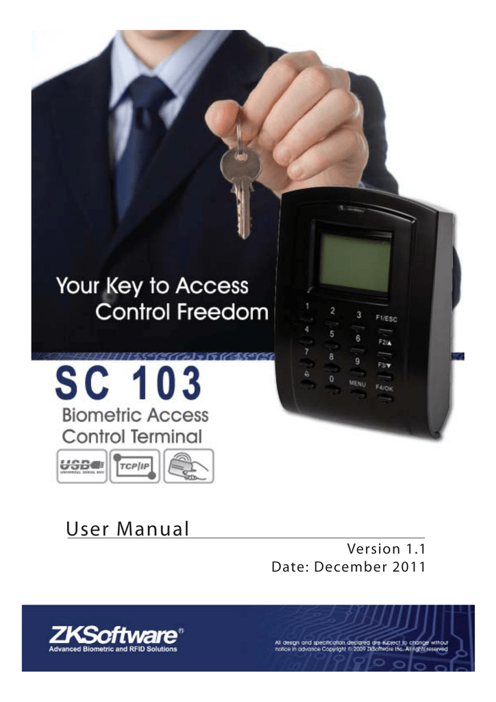 ZKSoftware SC 103 User manual | Manualzz