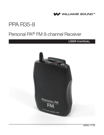 Williams Sound PPA R35-8N User manual | Manualzz