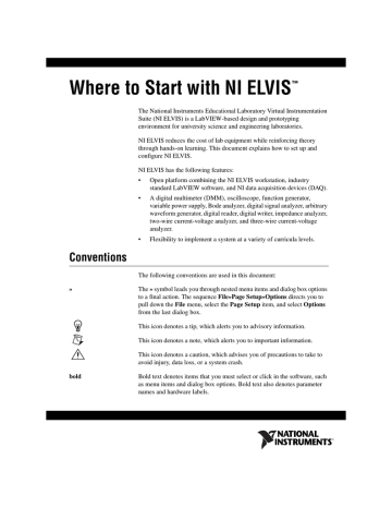NI ELVIS User Manual | Manualzz