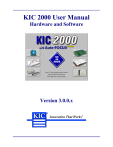 KIC 2000 User Manual - Hardware and Software | Manualzz