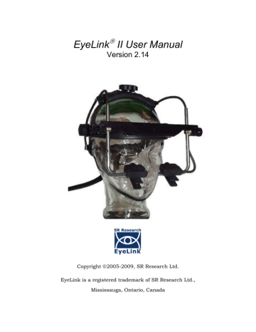 Eye tracker EyeLink II User Manual | Manualzz