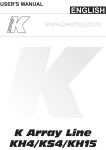 K-array KO 70, KO 40 User's Manual | Manualzz