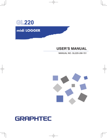 GRAPHTEC midi LOGGER GL220 User manual | Manualzz