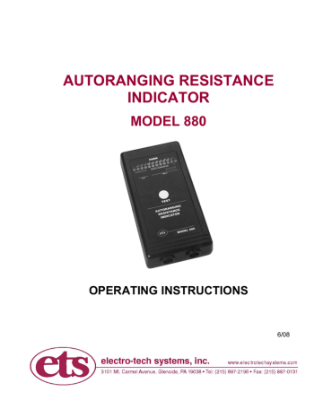 ETS 880 User Manual | Manualzz