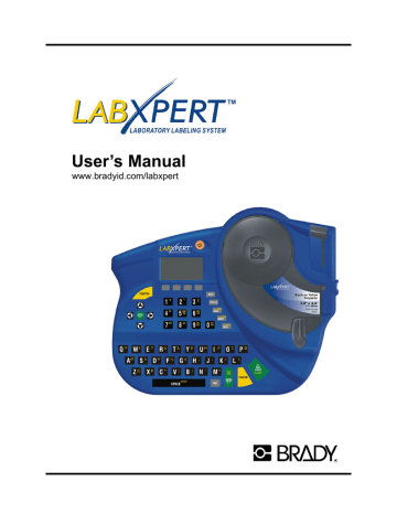 Brady LABXPERT User manual | Manualzz