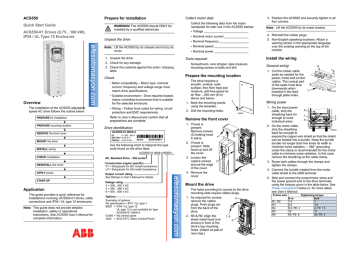 ABB ACS550 Series Quick start manual | Manualzz