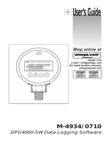 Omega DPG4000-SW Owner Manual | Manualzz