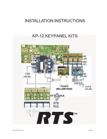 RTS Kp-12 keypanel kits manual | Manualzz