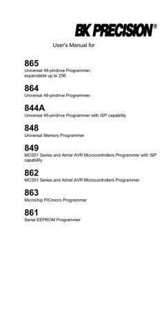 B&K Precision 848 User Manual | Manualzz