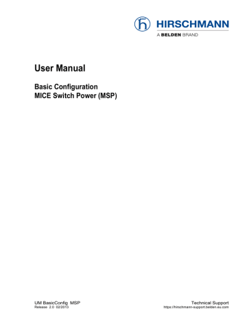 Network Switch MICE MSP User Manual | Manualzz