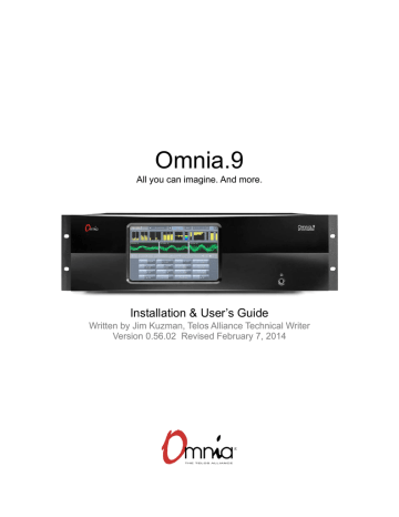 Audio Processor Omnia 9 Installation & User’s Guide | Manualzz