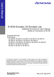 Renesas E2 Emulator Lite - User manual, Annex