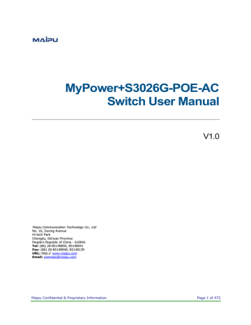 MyPower+ S3026G-POE-AC User Manual | Manualzz